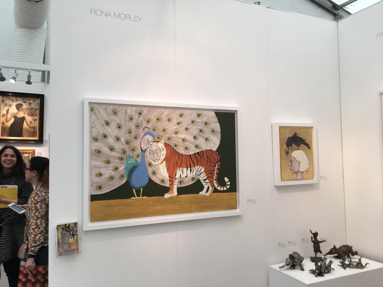 Fiona Morley - Love Is, abstract wire and oil on canvas painting, with ...