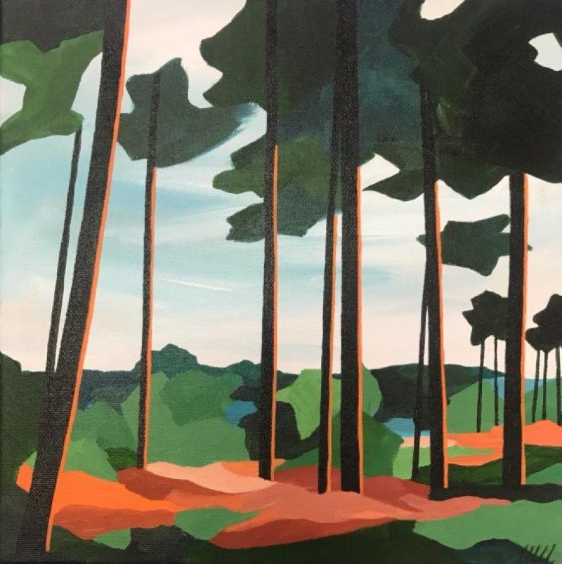 Fiona Pearce - Dusk 3, Original landscape painting, impressionistic ...