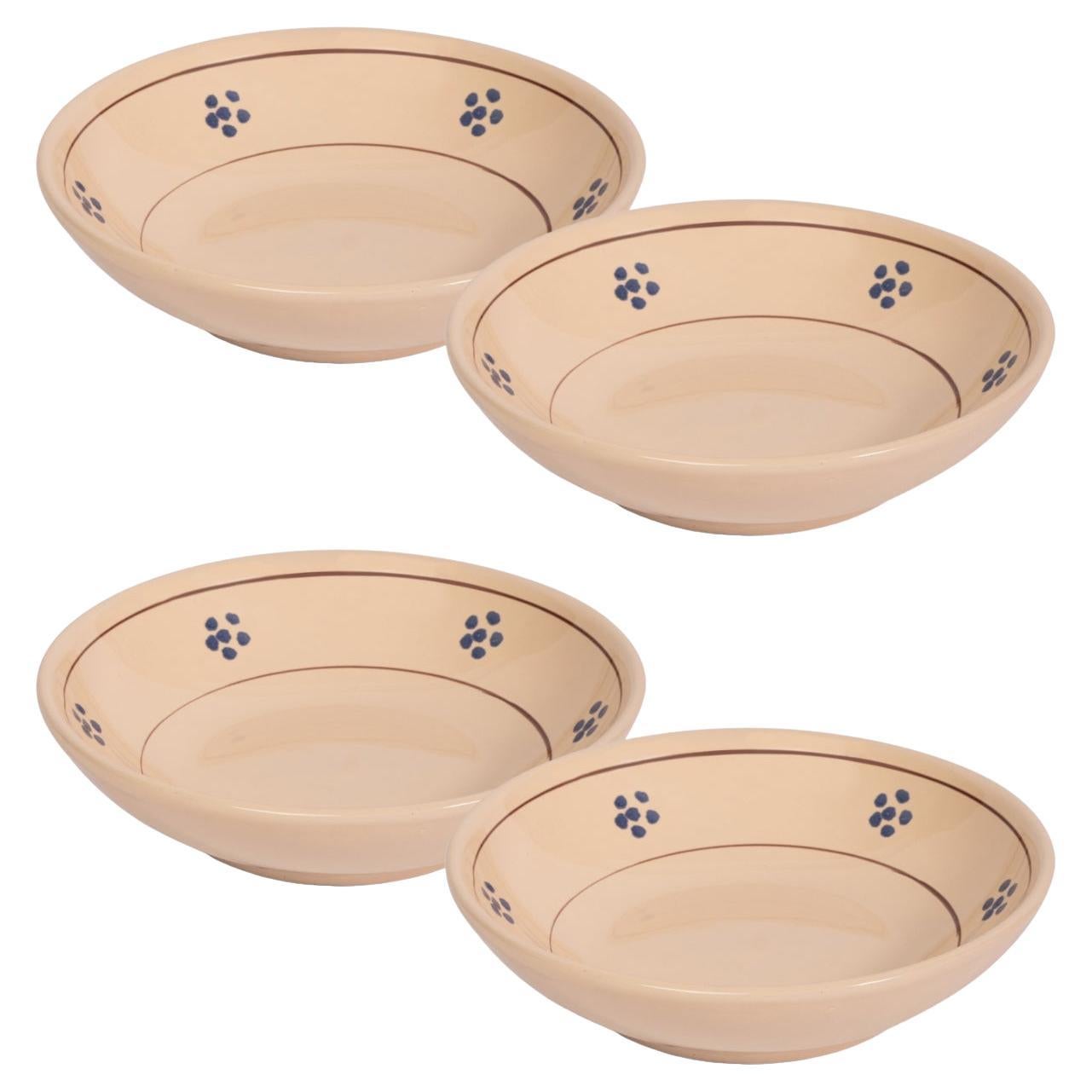 Fiore Dinner Plates in Cream (Set of Four) For Sale at 1stDibs