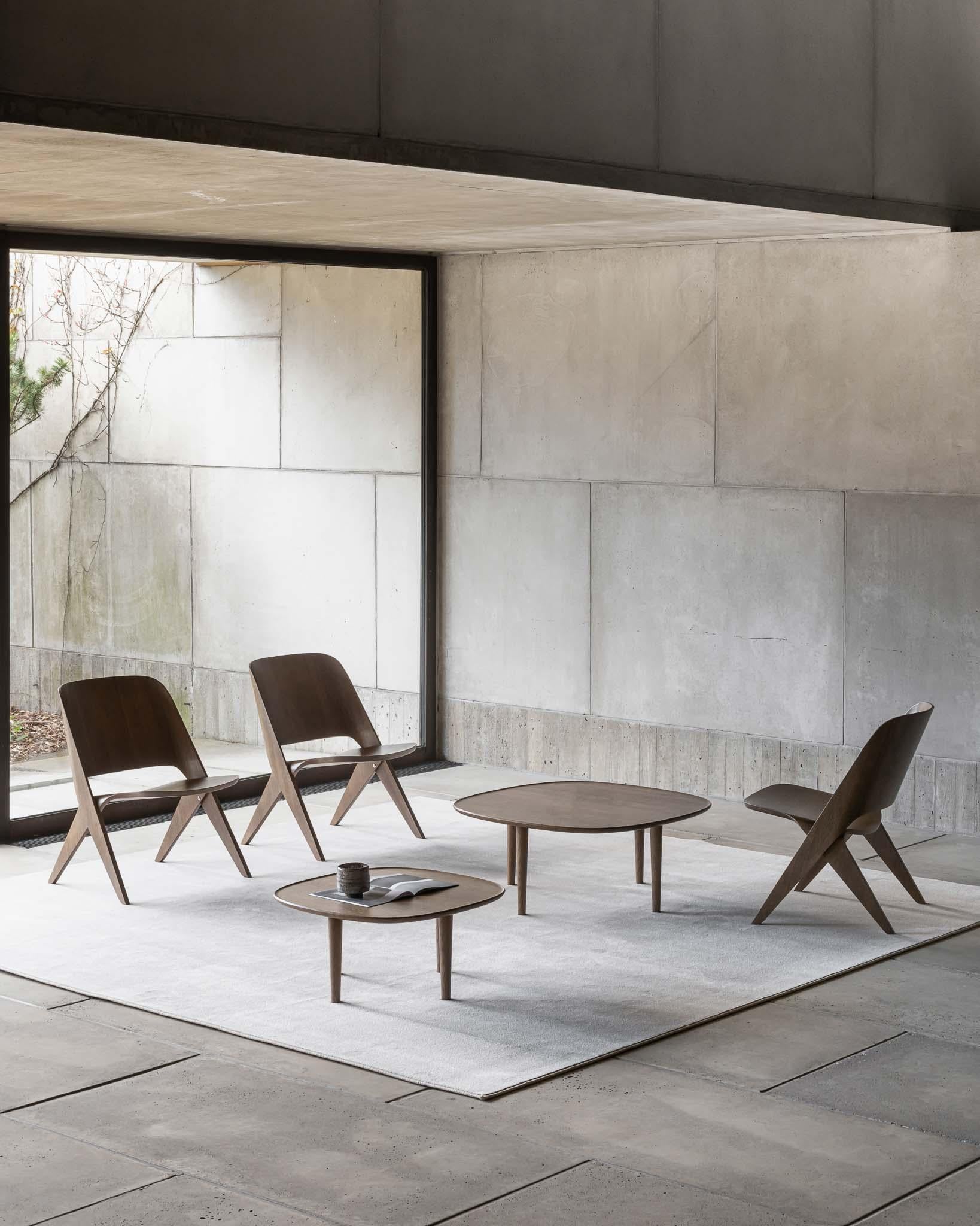 Fiori Coffee Table 85 in Oak by Poiat For Sale at 1stDibs