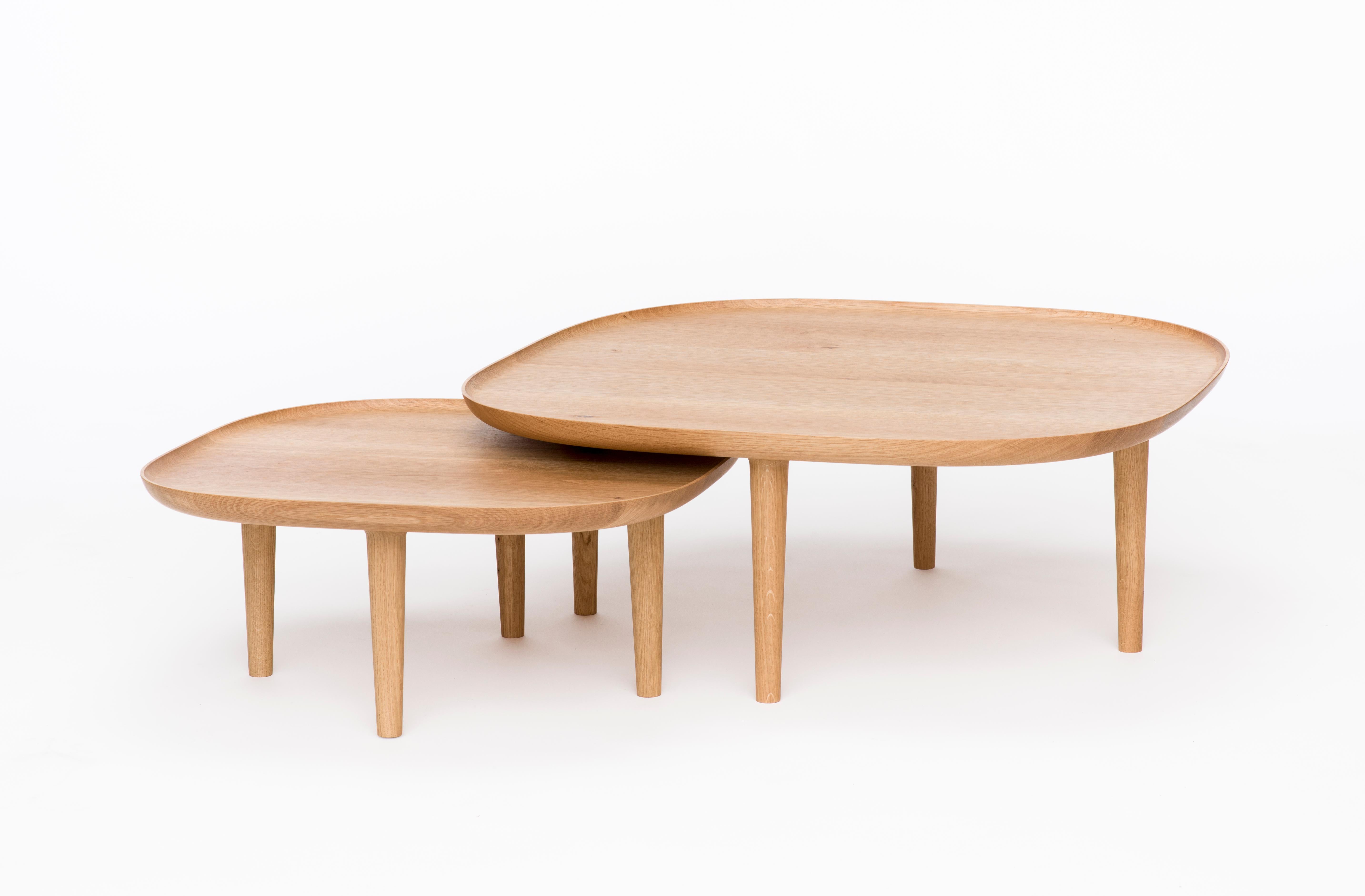 Fiori Coffee Table 85 in Oak by Poiat For Sale at 1stDibs