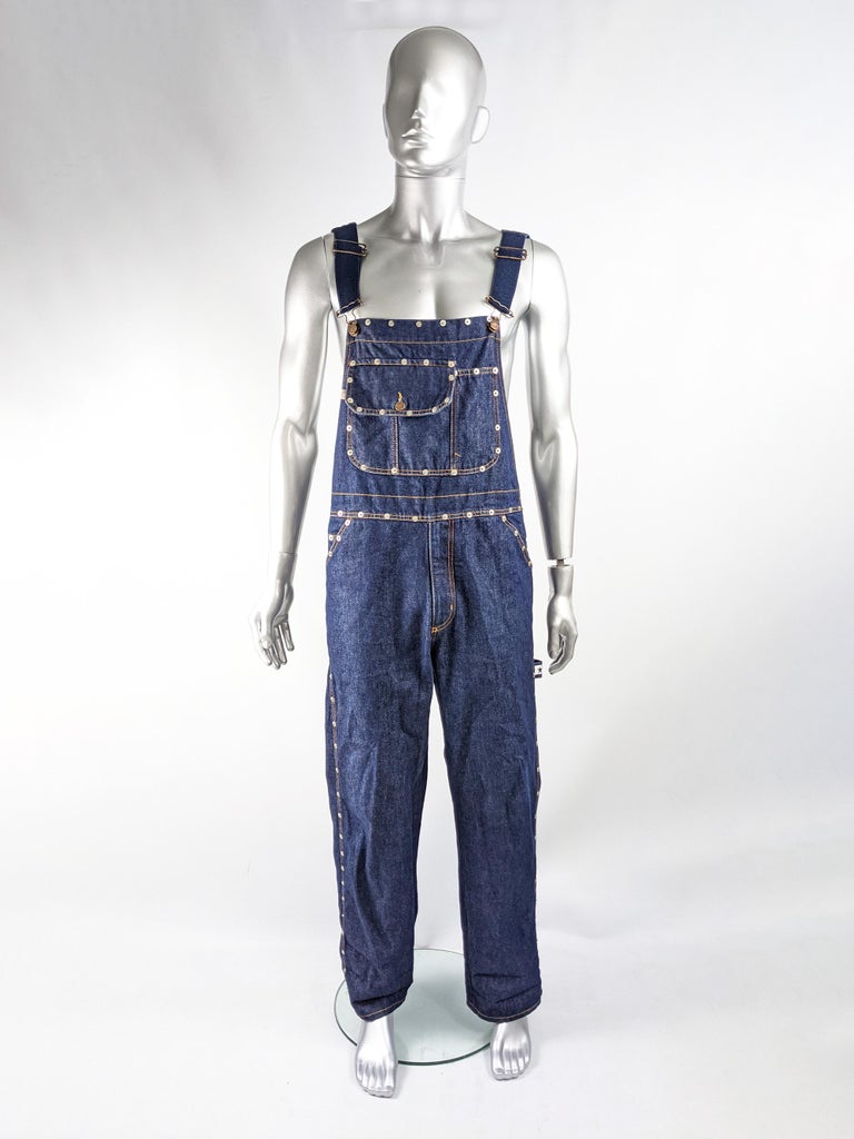 Fiorucci Mens Vintage Denim Overalls Dungarees at 1stDibs
