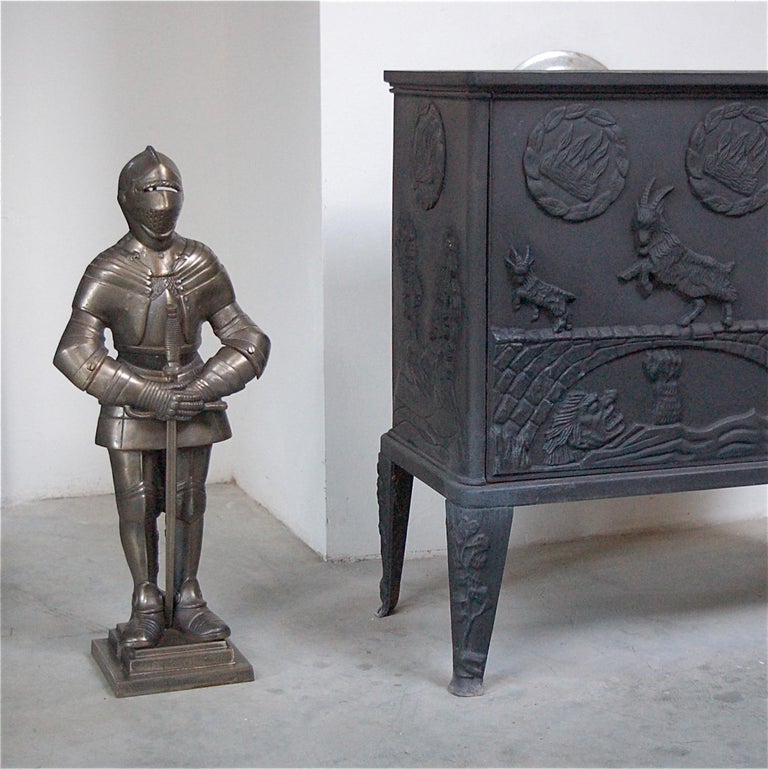 Fire Companion Stand in the Shape of a Medieval Knight, Late 20th ...