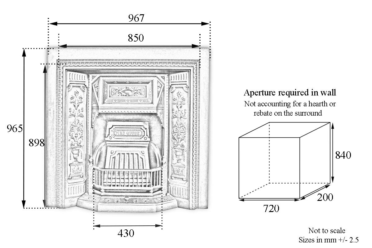 Fire Queen a Victorian Cast Iron Fireplace Insert in the Classical ...