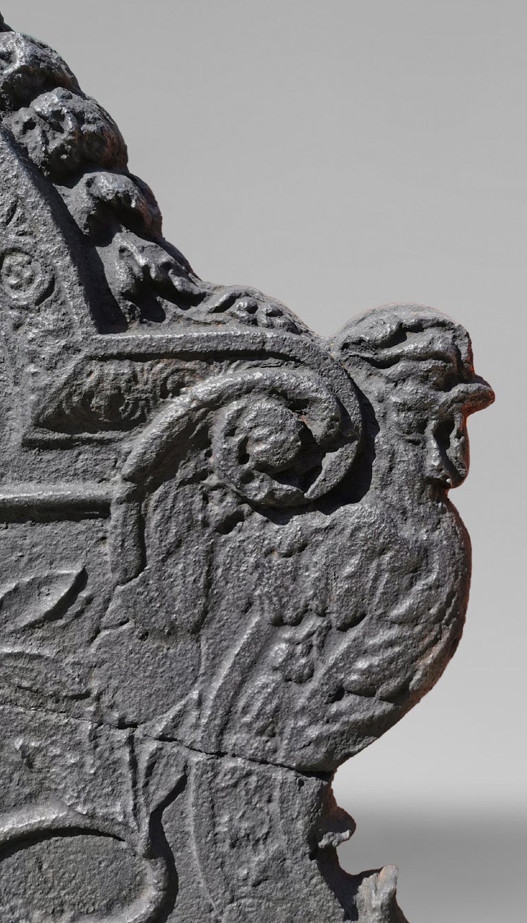 Fireback with Louis XIV monogram and French coat of arms For Sale at ...