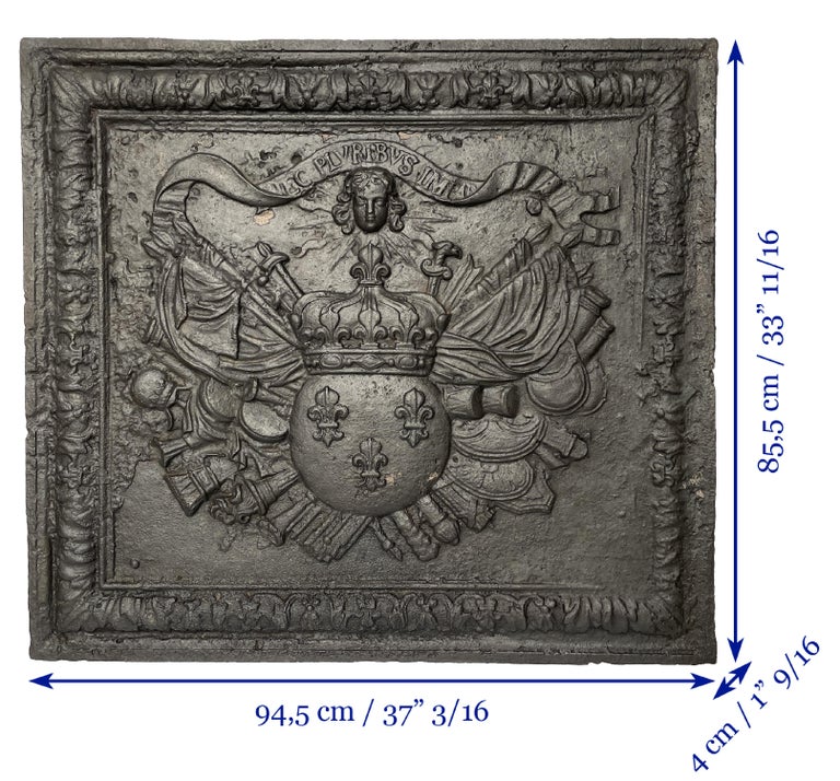 Fireback with the France Coat of Arms and Louis XIV's Mascaron and ...