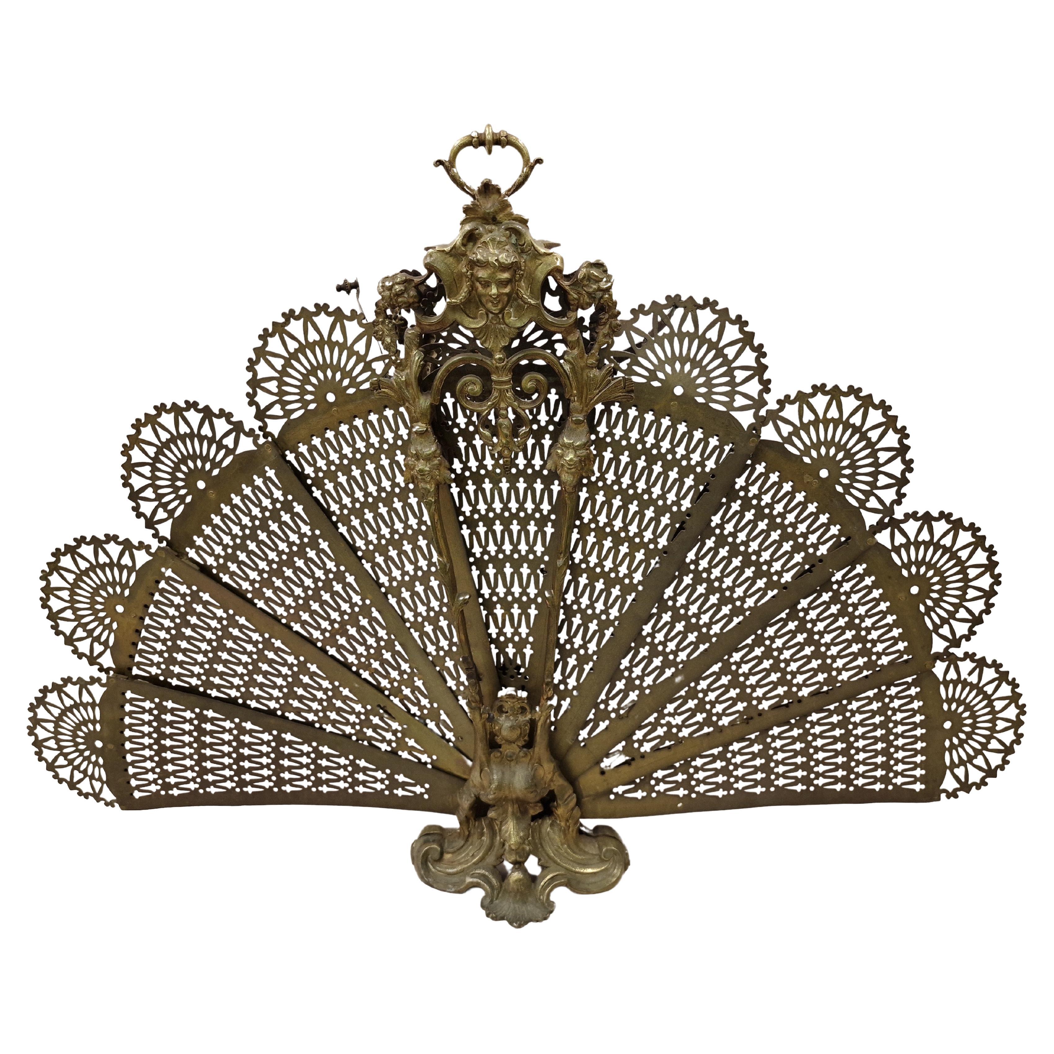 Unique Solid Brass Fireplace Wood Rack by Siegel Paris at 1stDibs