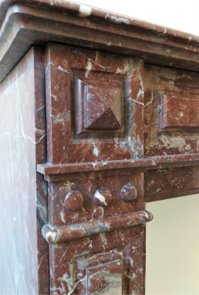 Fireplace-Surround in Belgian Rance Marble For Sale at 1stDibs