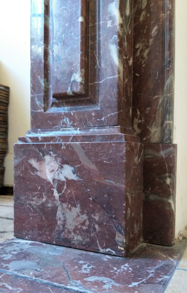 Fireplace-Surround in Belgian Rance Marble For Sale at 1stDibs