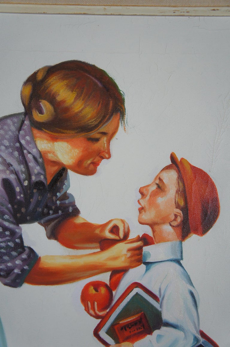 First Day of School Realist Illustration Oil Painting Canvas by Brooks ...