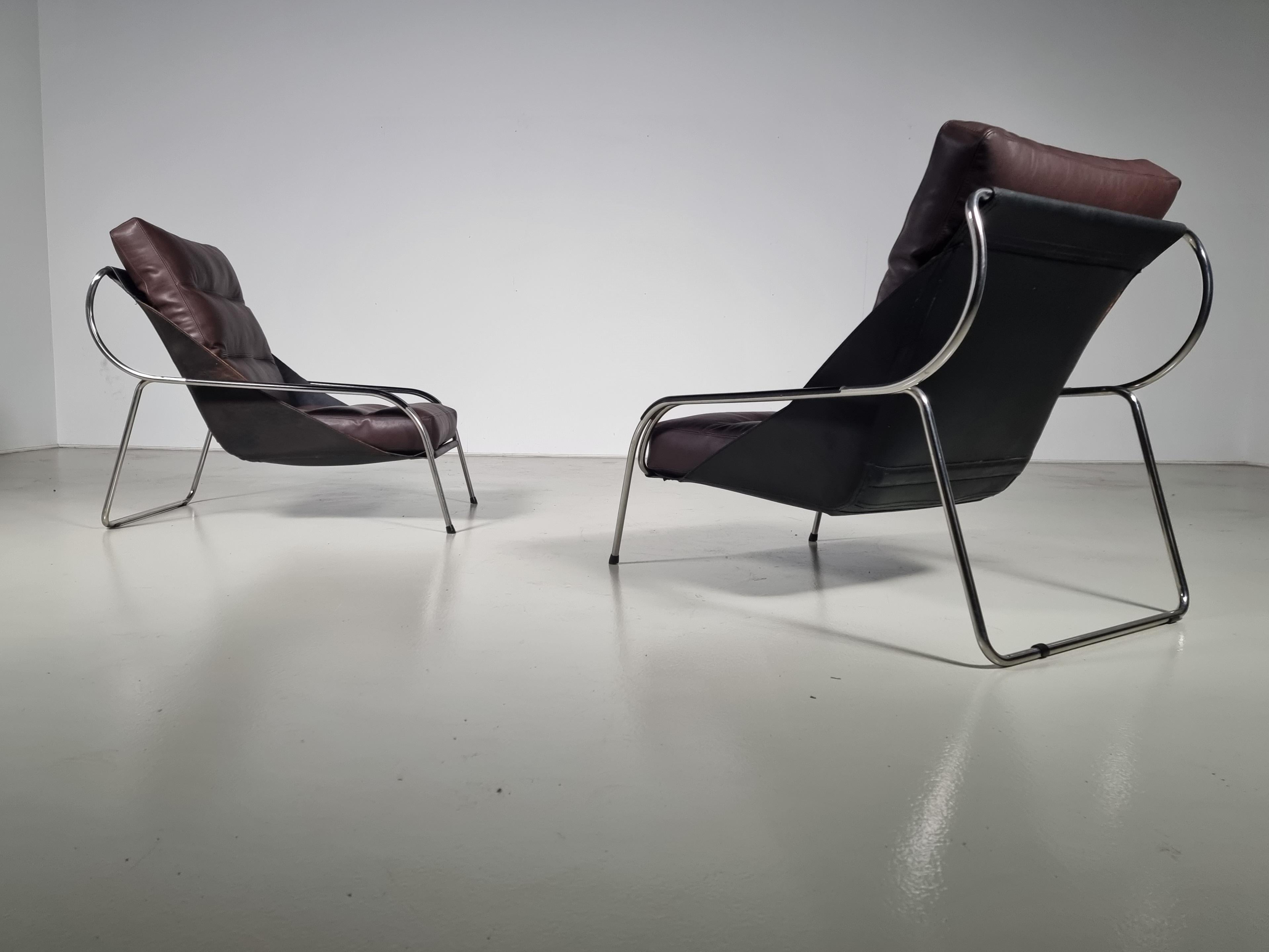 First edition Marco Zanuso Maggiolia lounge chairs for Zanotta, Italy ...