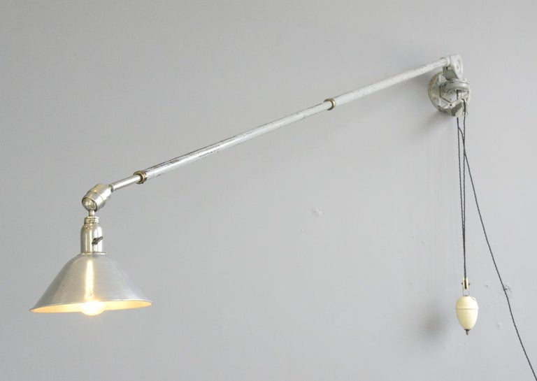 First Edition Triplex Telescopic Counter Weight Wall Lamp at 1stDibs