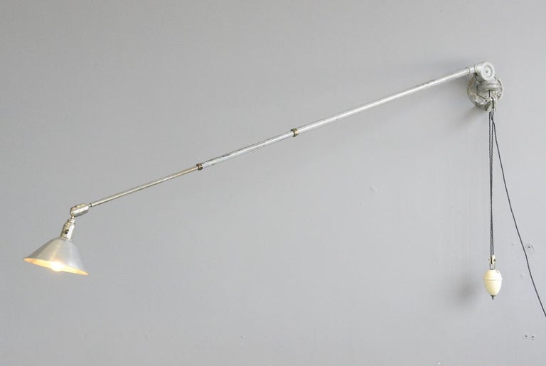 First Edition Triplex Telescopic Counter Weight Wall Lamp at 1stDibs