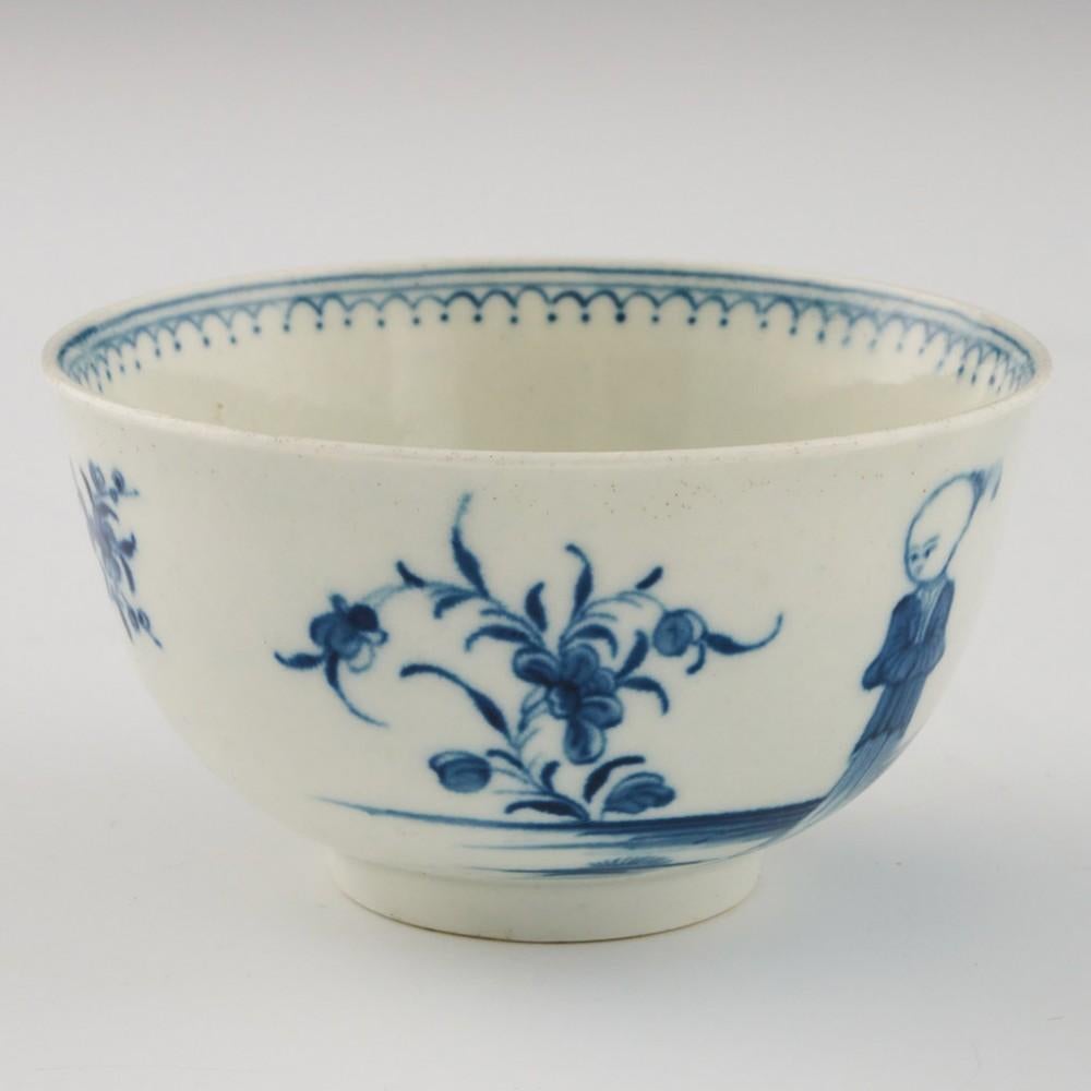 First Period Worcester Porcelain Waiting Chinaman Pattern Tea Bowl and ...