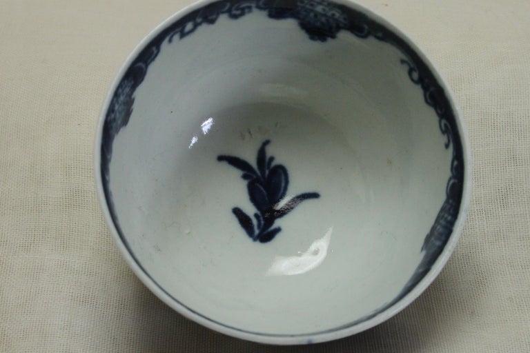 First Period Worcester Tea Bowl Mansfield Pattern For Sale at 1stDibs