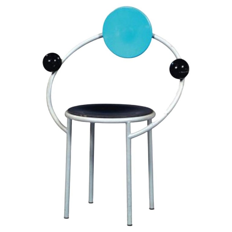 Chaise « First » en bois et métal, de Michele De Lucchi pour la collection Memphis Milano En ...