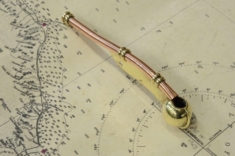 Boatswain's whistle brass and copper 1900s transmitted commander's ...