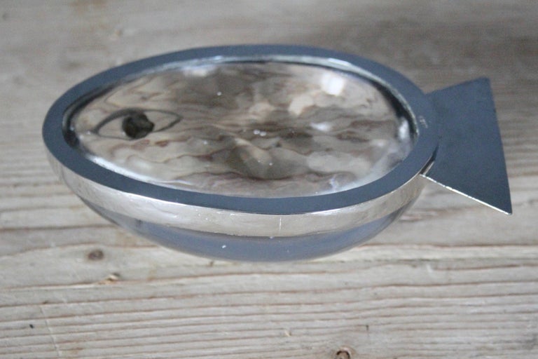 Fish Glass and Metal Paperweight For Sale at 1stDibs