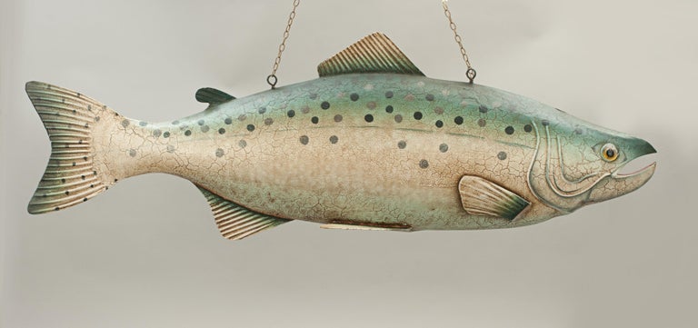Fish Model Display Shop Sign in Metal at 1stDibs