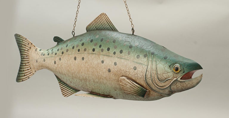 Fish Model Display Shop Sign in Metal at 1stDibs