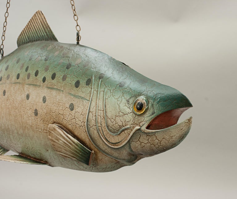 Fish Model Display Shop Sign in Metal at 1stDibs