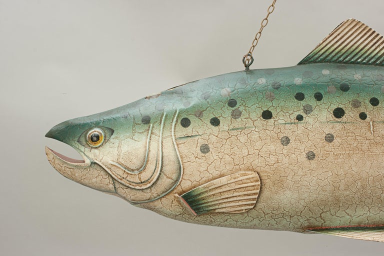 Fish Model Display Shop Sign in Metal at 1stDibs