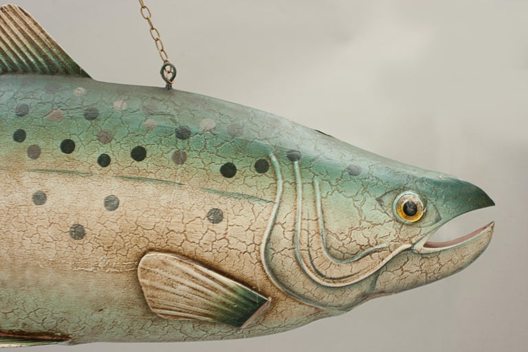 Fish Model Display Shop Sign in Metal at 1stDibs