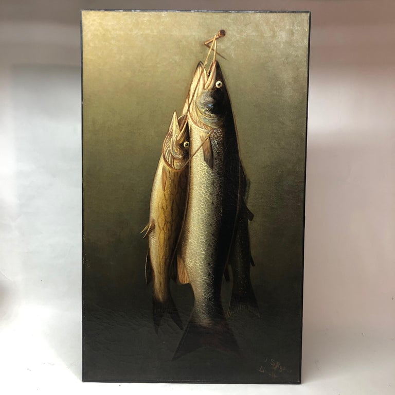 Fish Still Life Painting by John S. Ryder at 1stDibs
