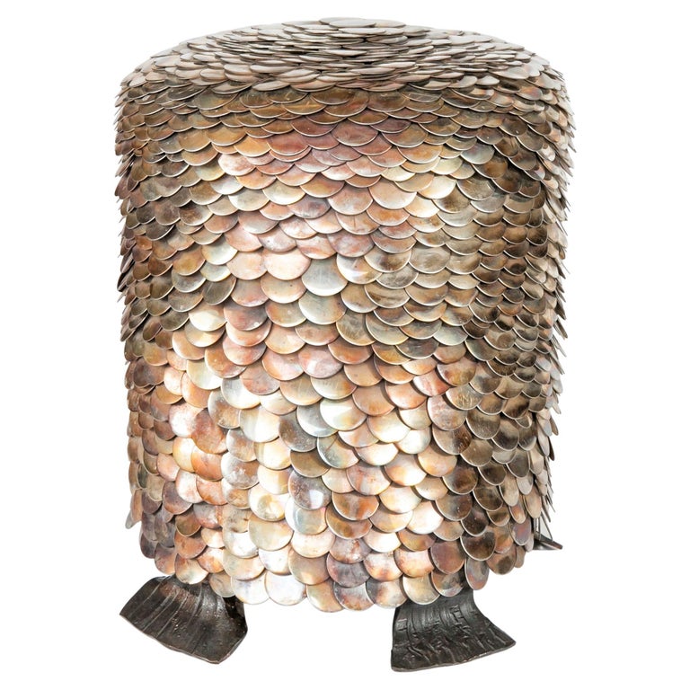 Fish Stool by Anadora Lupo Stainless Steel Metal Sculpture For Sale at ...