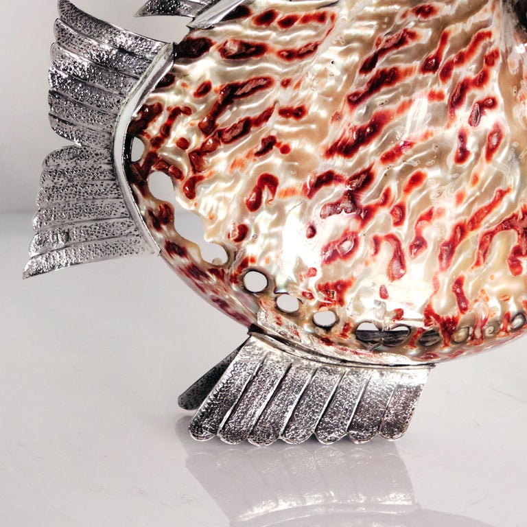 Fish with Mother-of-pearl Shell and Eyes Made of Carnelian Agate For ...