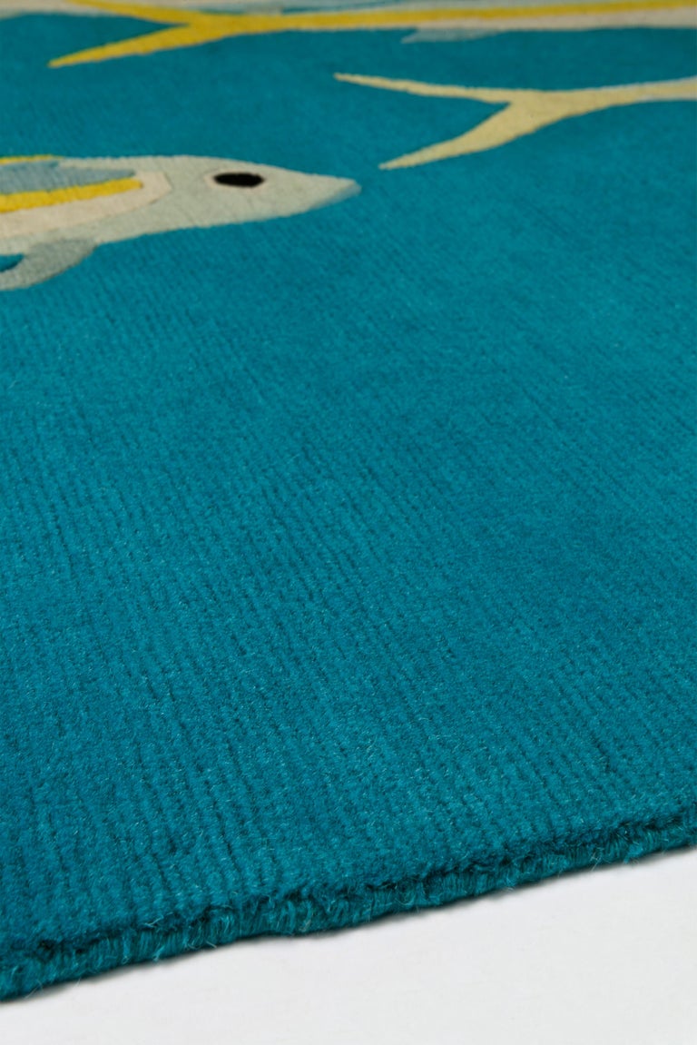 Fishes Hand-Knotted 10x8 Rug in Wool by Edward Barber and Jay Osgerby ...