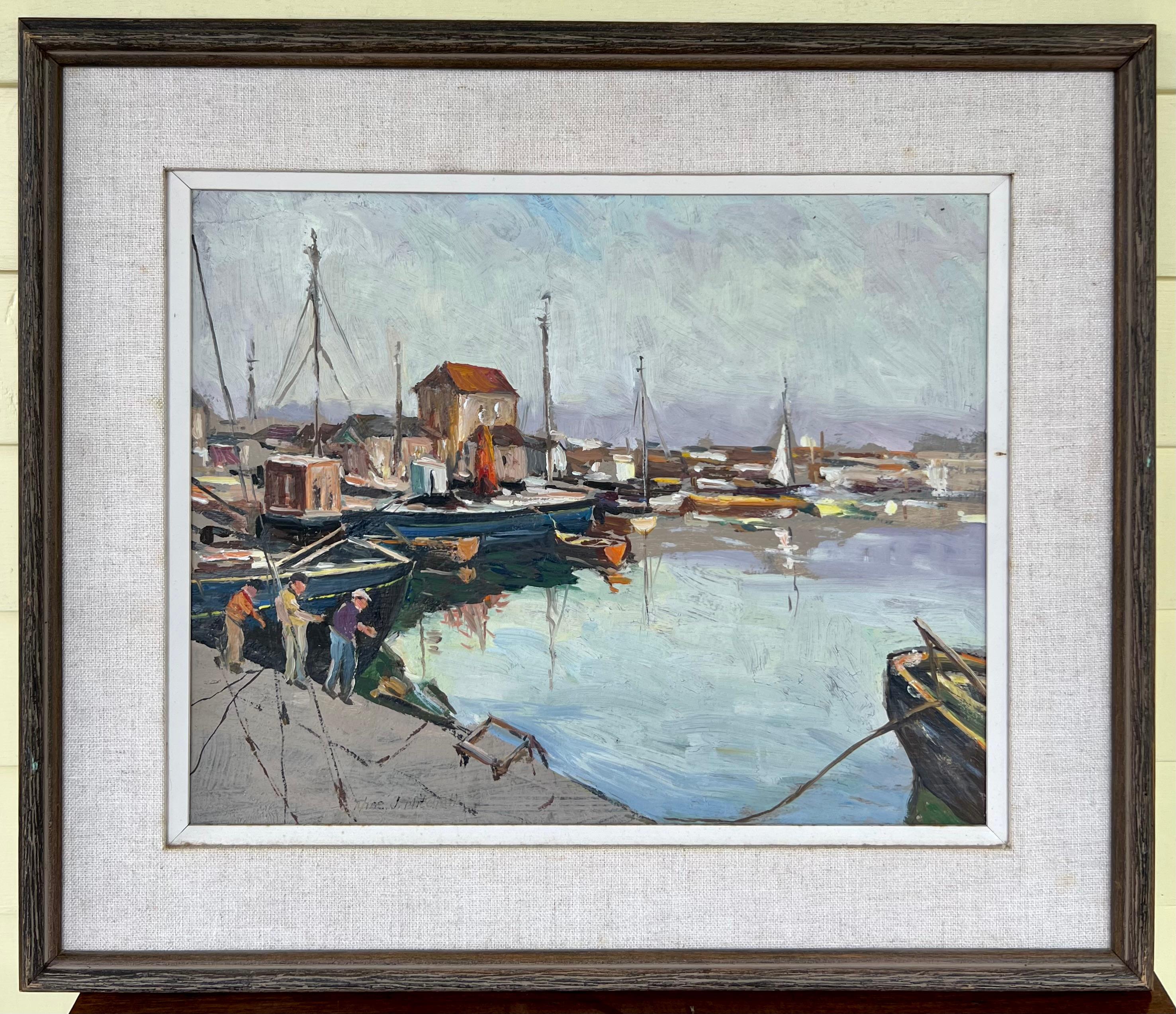 "Fishing off the Pier" by Thomas John Mitchell at 1stDibs | john ...