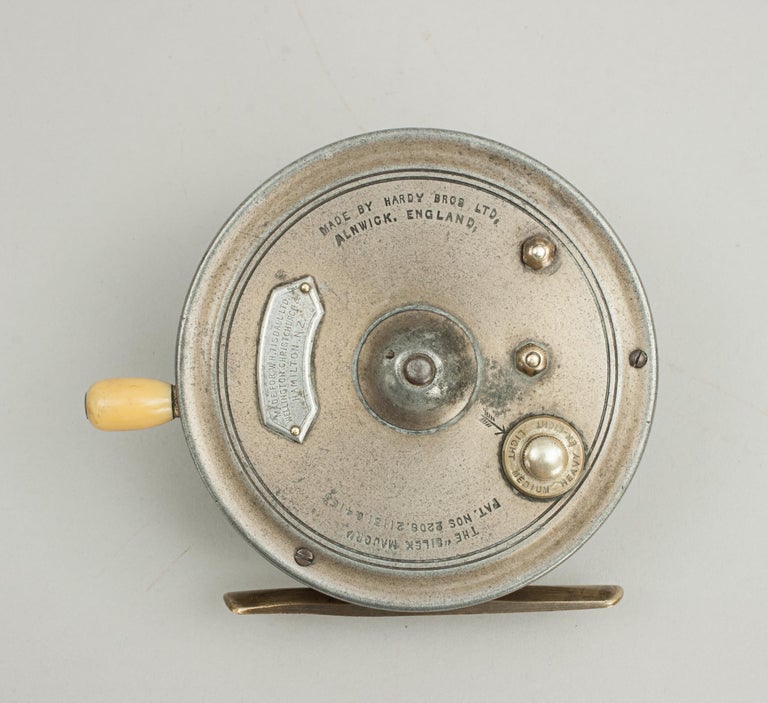 Fishing Reel, Hardy Silex Major, Alloy with Brass Foot For Sale at 1stDibs