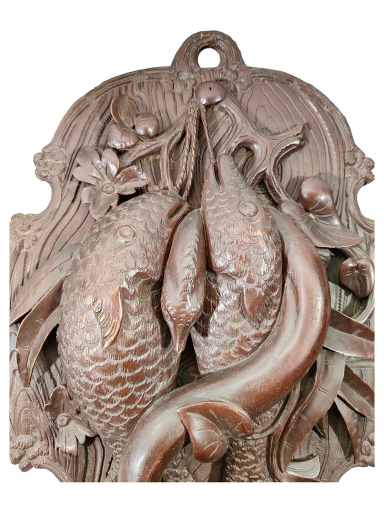 Fishing Trophy Wooden Plaques 19th Century For Sale at 1stDibs