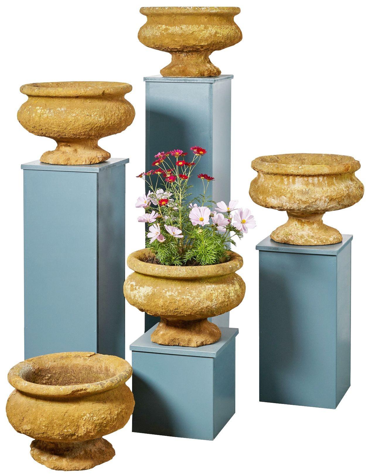 Five Antique Limestone Planters at 1stDibs