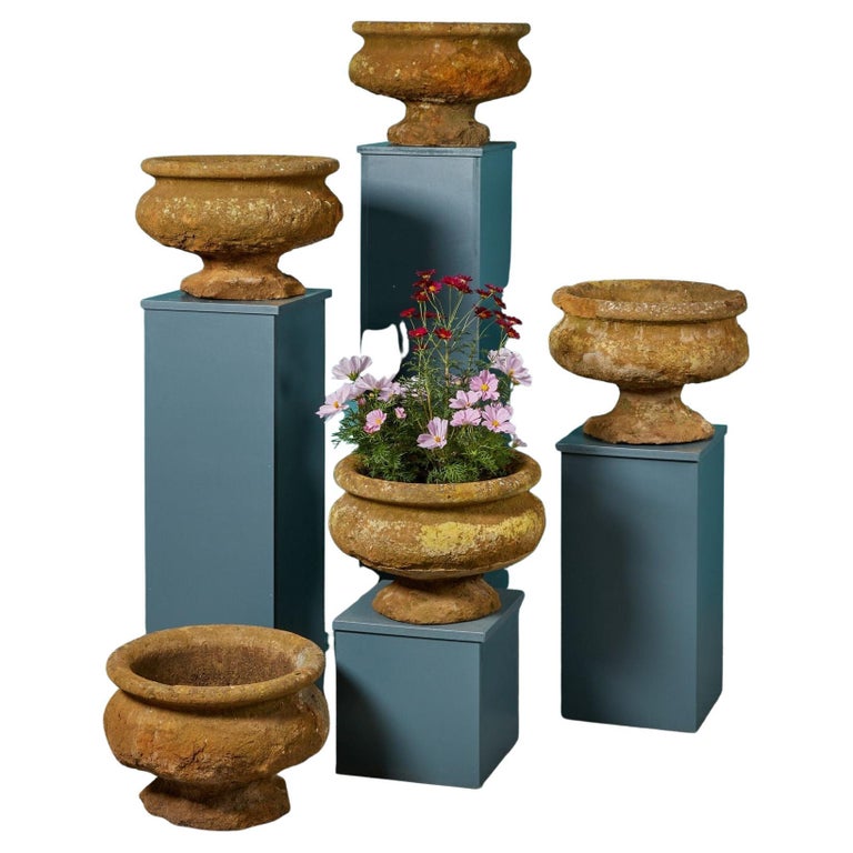 Five Antique Limestone Planters For Sale at 1stDibs