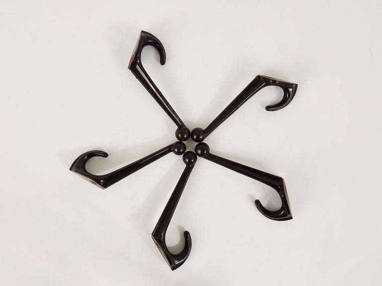 Five Beautiful Art Deco Bakelite Wall Coat Hooks, Austria, 1940s at ...