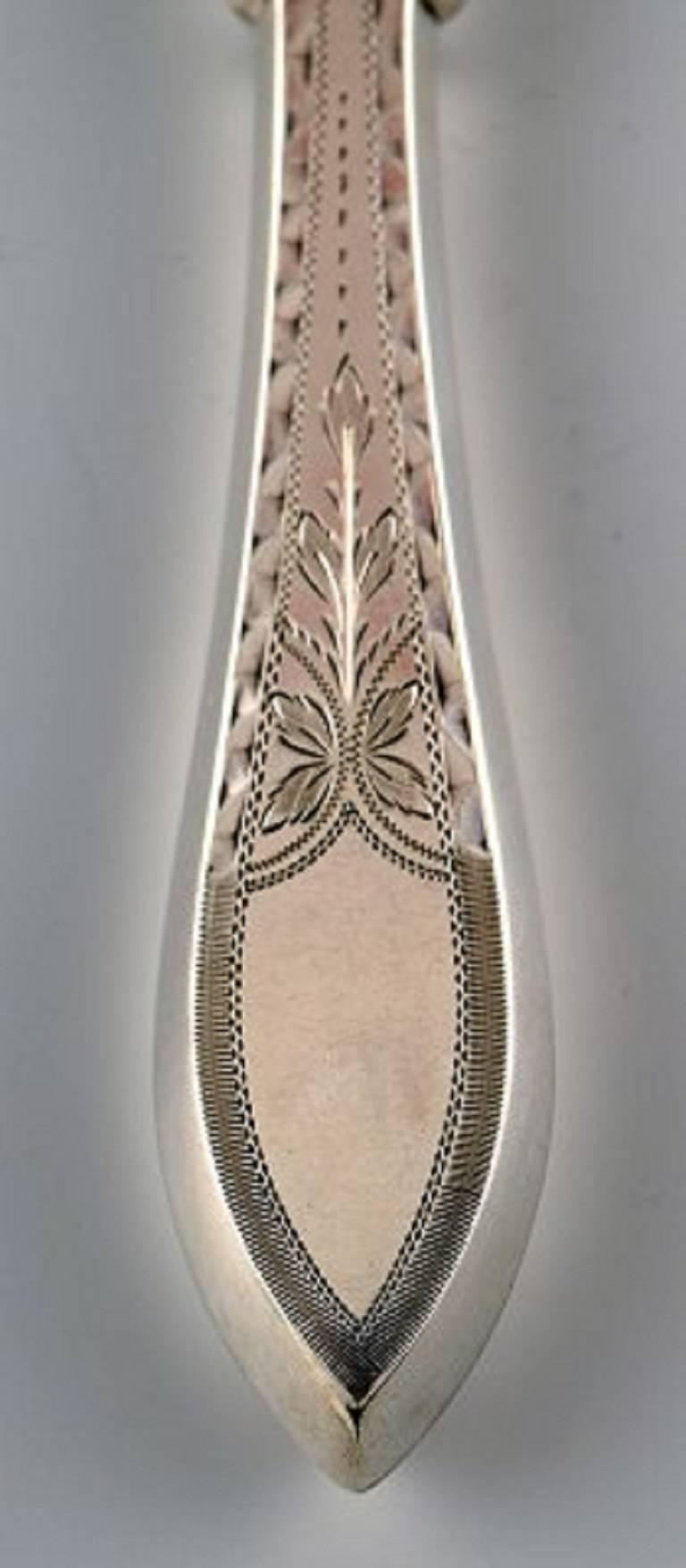 Five Danish Silver Dinner Knives, circa 1920 For Sale at 1stDibs