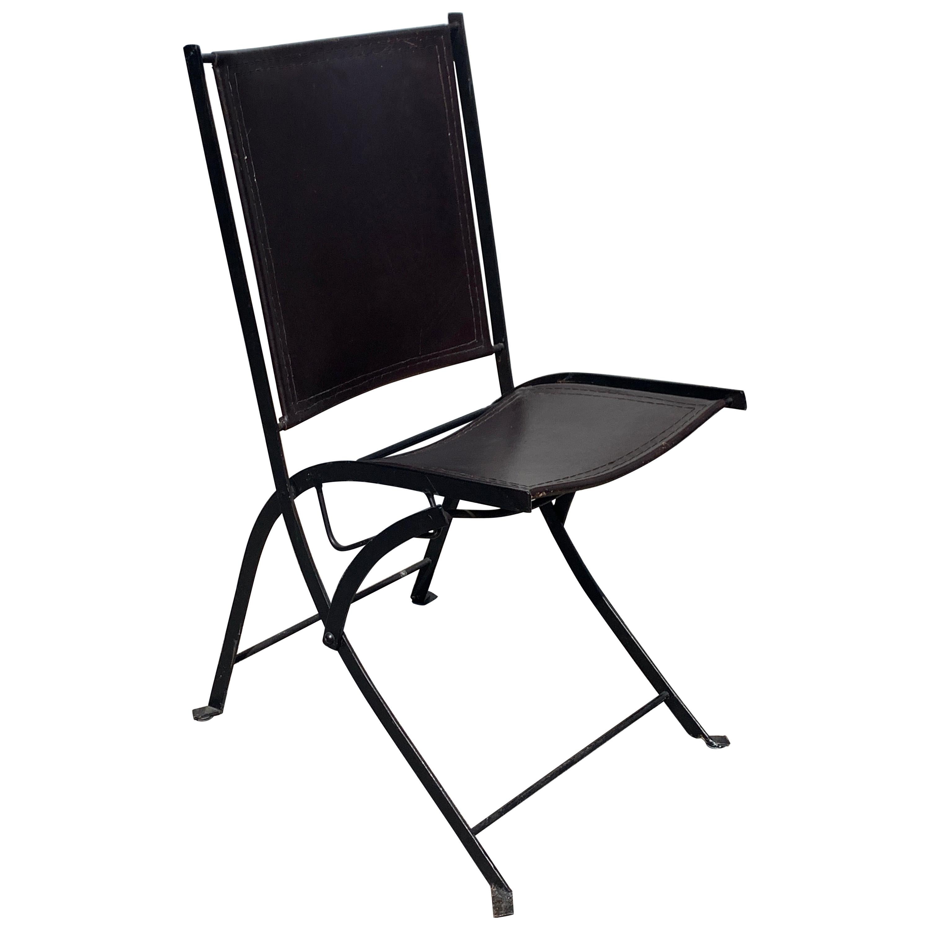 5 Design Leather Foldable Chairs at 1stDibs