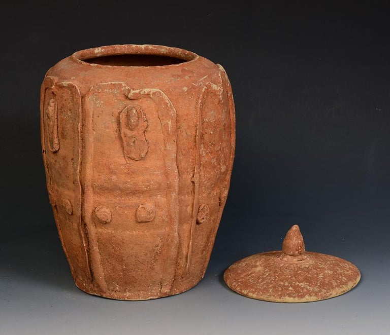 Five Dynasties, Antique Chinese Pottery Lotus Jar For Sale at 1stDibs