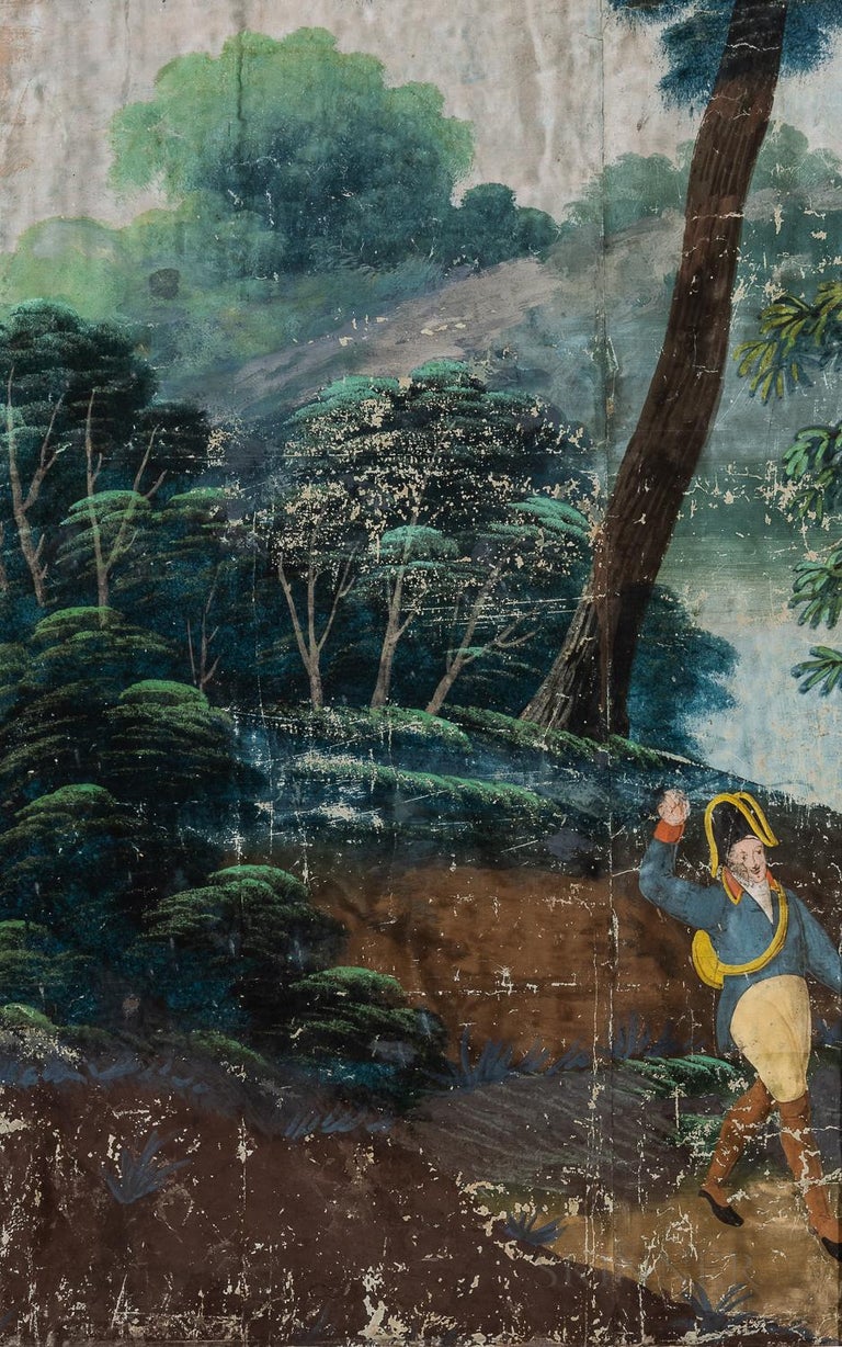 Five Early 19th Century Neoclassical Paper Peint Wallpaper Murals at ...