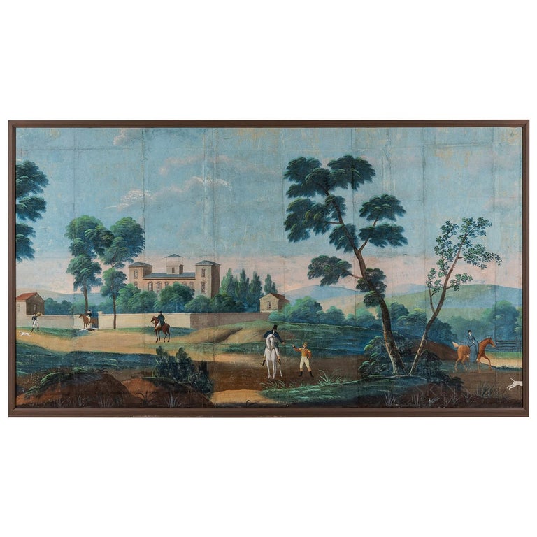 Five Early 19th Century Neoclassical Paper Peint Wallpaper Murals at ...