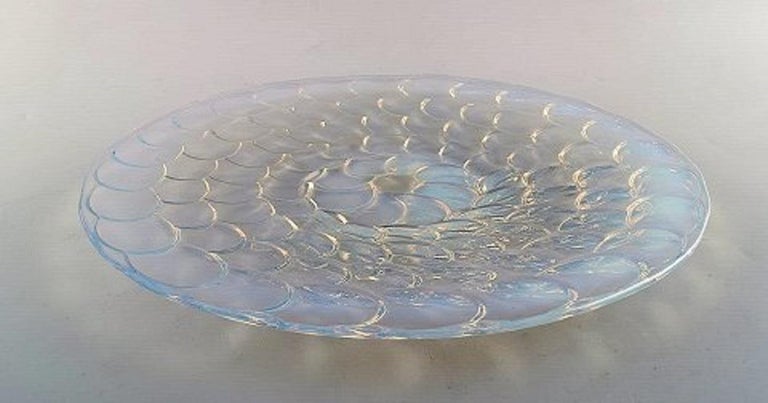 Five Early and Rare René Lalique Plates and Serving Dish in Art Glass ...
