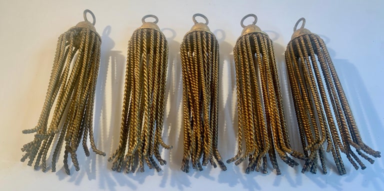 Five Gilt Metal Tassels at 1stDibs
