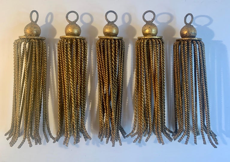 Five Gilt Metal Tassels at 1stDibs
