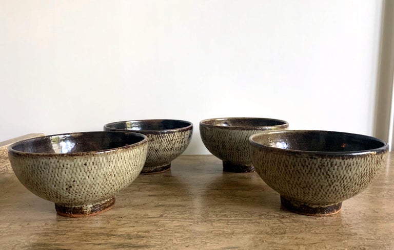Five Japanese Mingei Ceramic Bowls Tatsuzo Shimaoka at 1stDibs