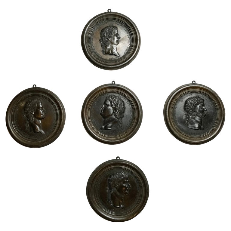 Five Medallions Depicting Roman Emperors For Sale at 1stDibs