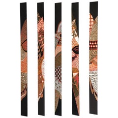 Enormous Painted, Gilded Leather Panel, Italy c.1850 at 1stDibs