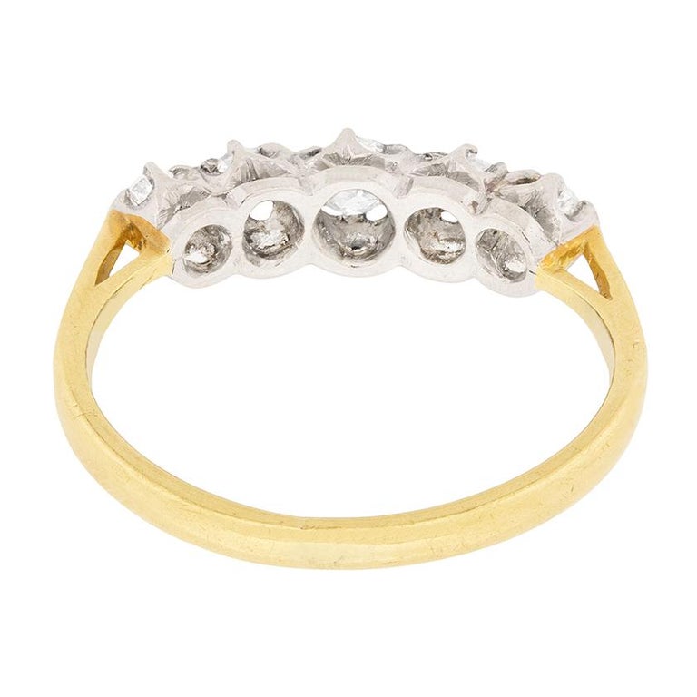 Five-Stone Illusion Set Old Cut Diamond Ring, circa 1920s For Sale at ...