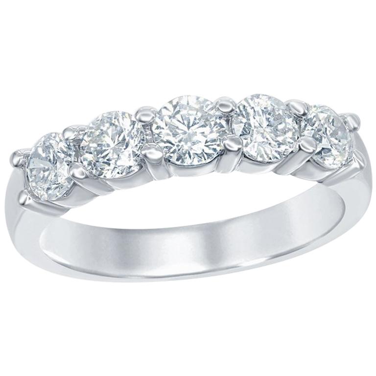 Five-Stone Ring 2.50 Carats For Sale at 1stDibs | 5 stone diamond ring ...